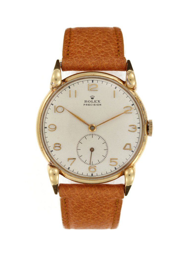 Rolex 18k Yellow Gold Precision Watch (c. 1950s) - Flawless Crowns