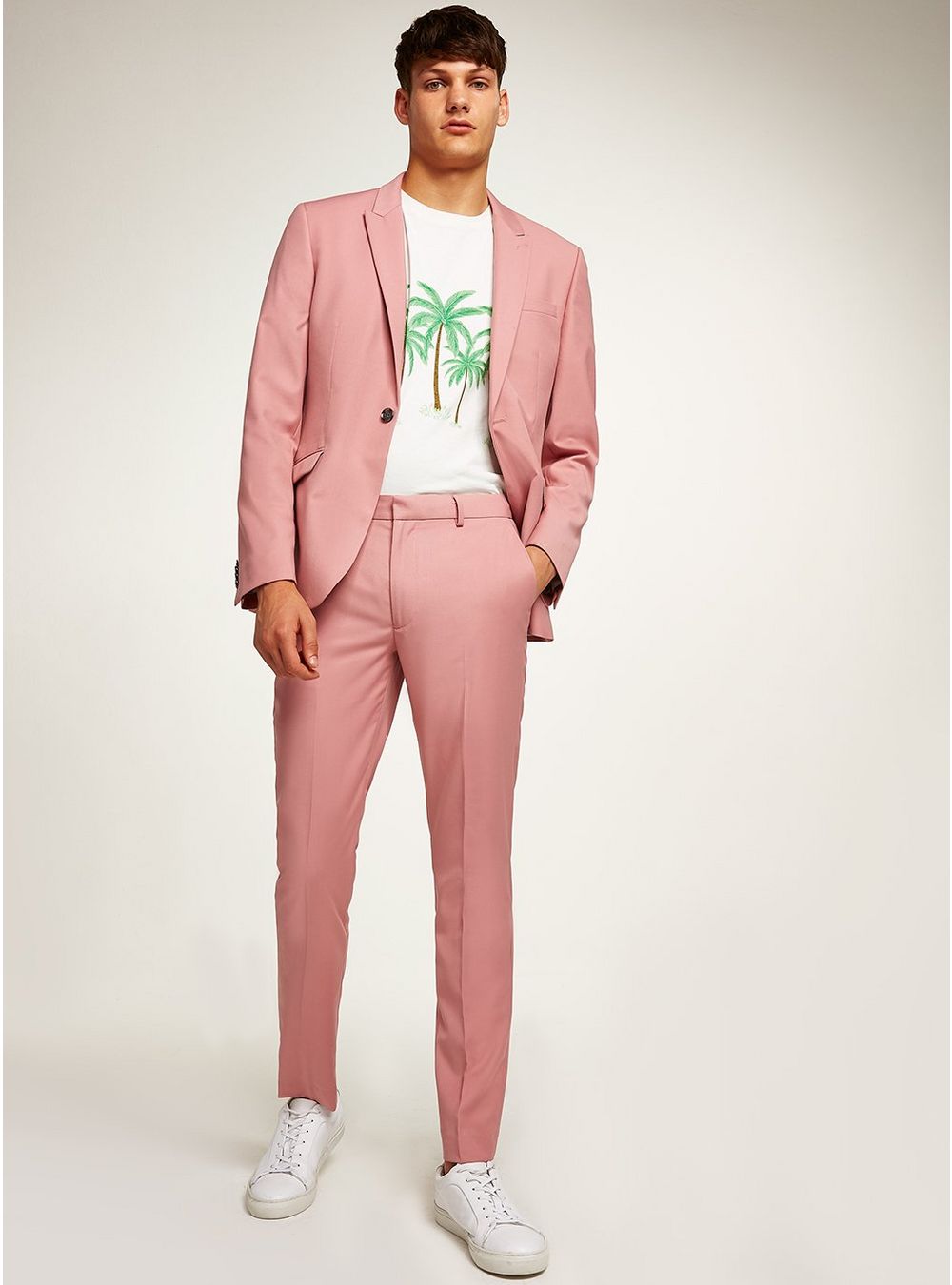 Topman Skinny Fit Suit In Pink - Flawless Crowns